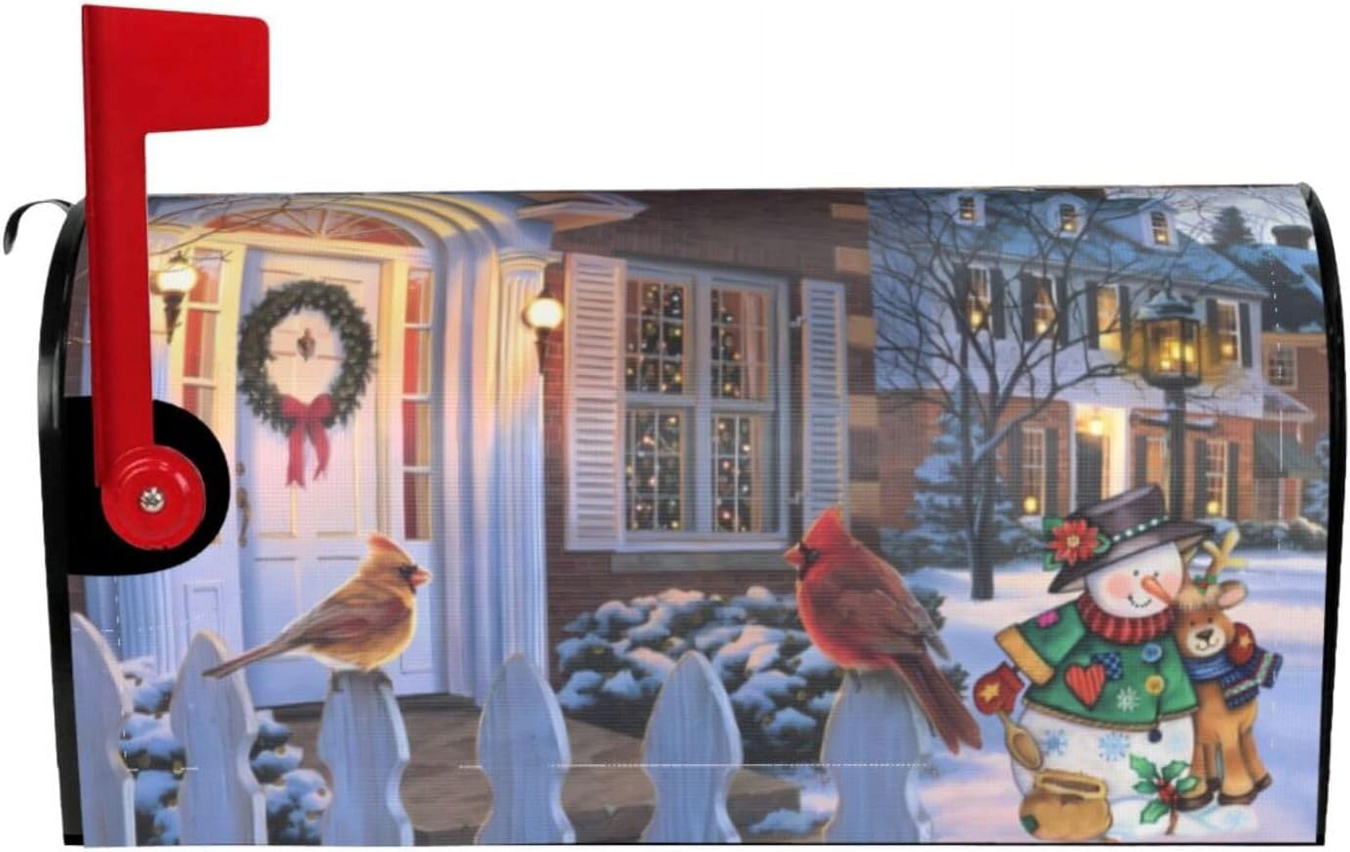 Wreath Buffalo Plaid Mailbox Covers, Welcome Magnetic Mailbox Cover ...