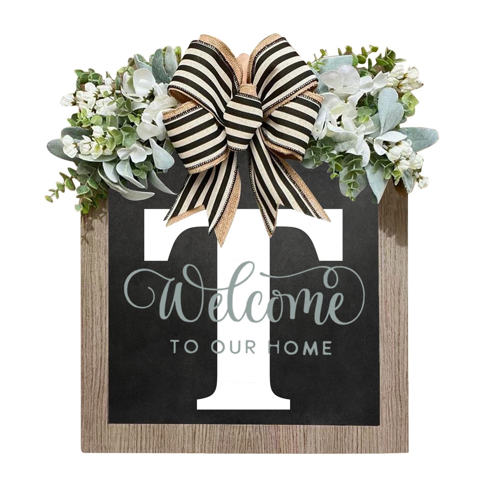 Wreath - Home Brand - 2025 New Last Name Year Round Front Door Wreath ...