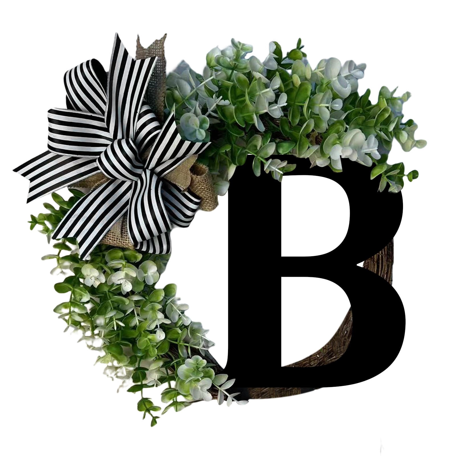 Wreath - Home Brand - Unique Last Name Year Round Front Door Wreath ...