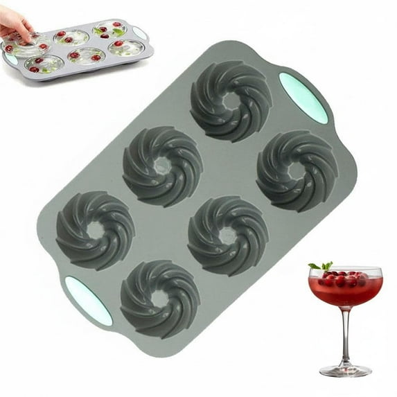 Wreath Ice Mold - Christmas Silicone Wreath Ice Cube Making Tray, 6 DIY ...