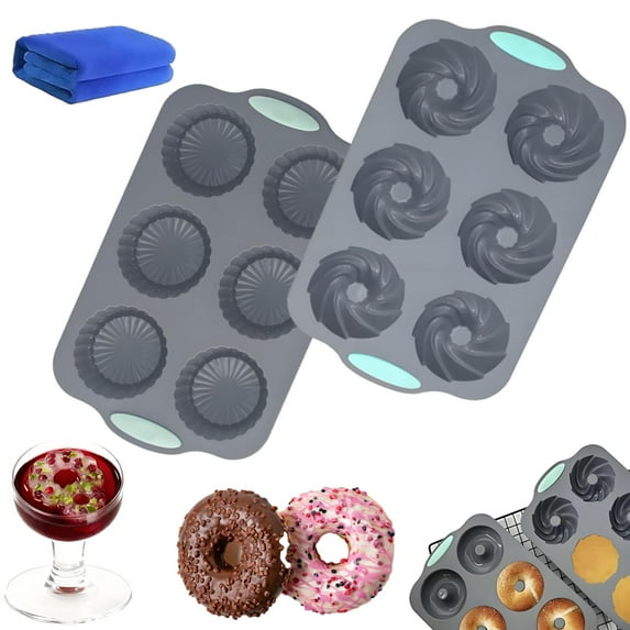 Wreath Ice Mold - Christmas Silicone Wreath Ice Cube Making Tray, 6 DIY ...