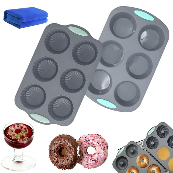 Wreath Ice Mold - Christmas Silicone Wreath Ice Cube Making Tray, 6 DIY ...