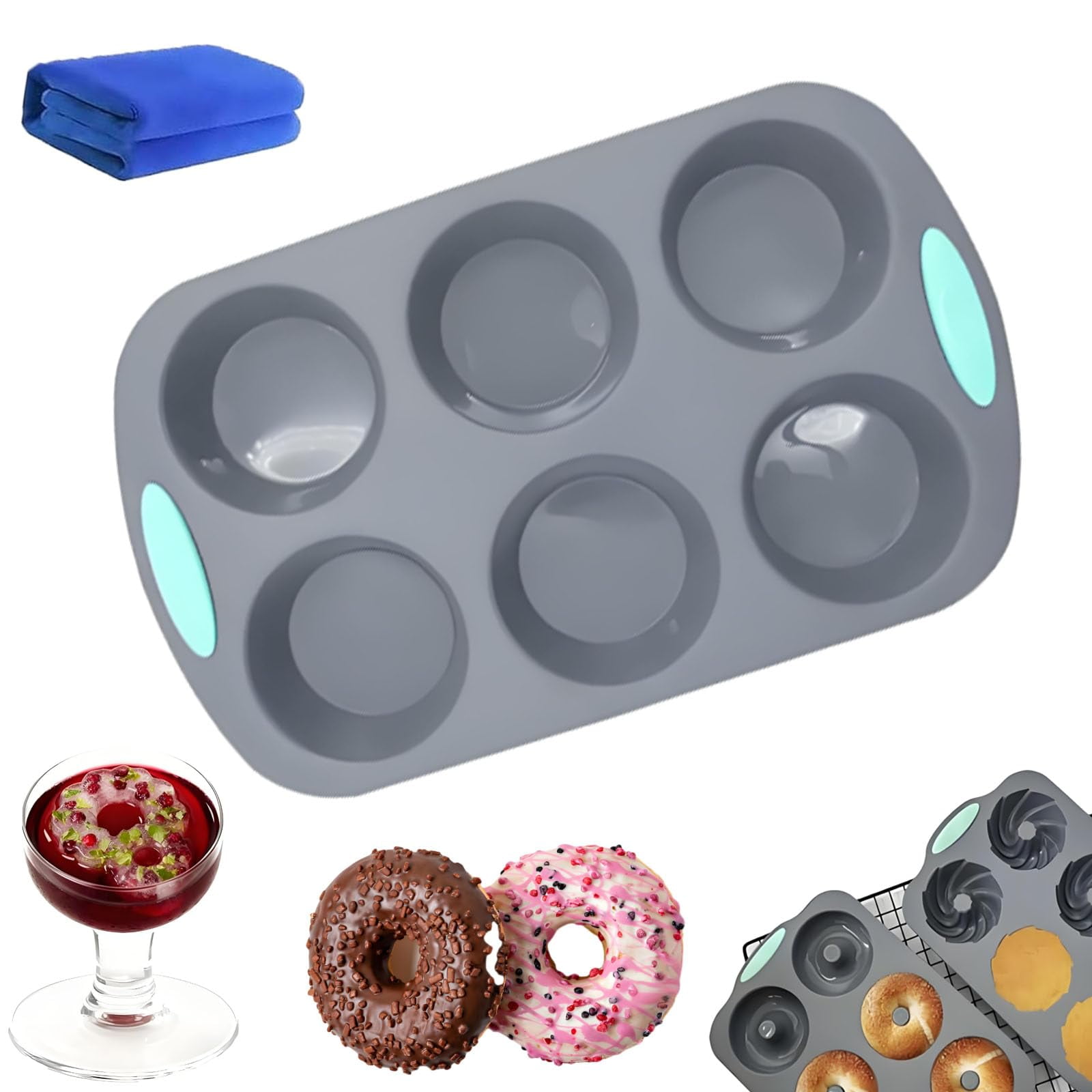 Wreath Ice Mold - Christmas Silicone Wreath Ice Cube Making Tray, 6 DIY ...