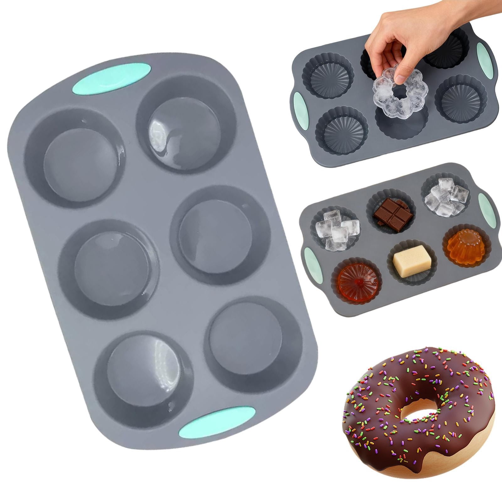 Wreath Ice Silicone Cake Pan Bakeware 6 Hole Silicone Diy Suitable For ...
