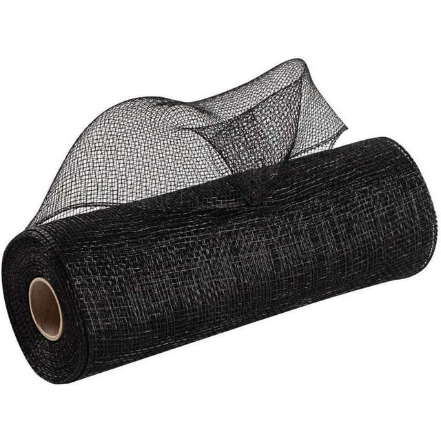 Wreath Maker Black Deco Mesh - 10" x 10 Yards, Wedding, Christmas ...