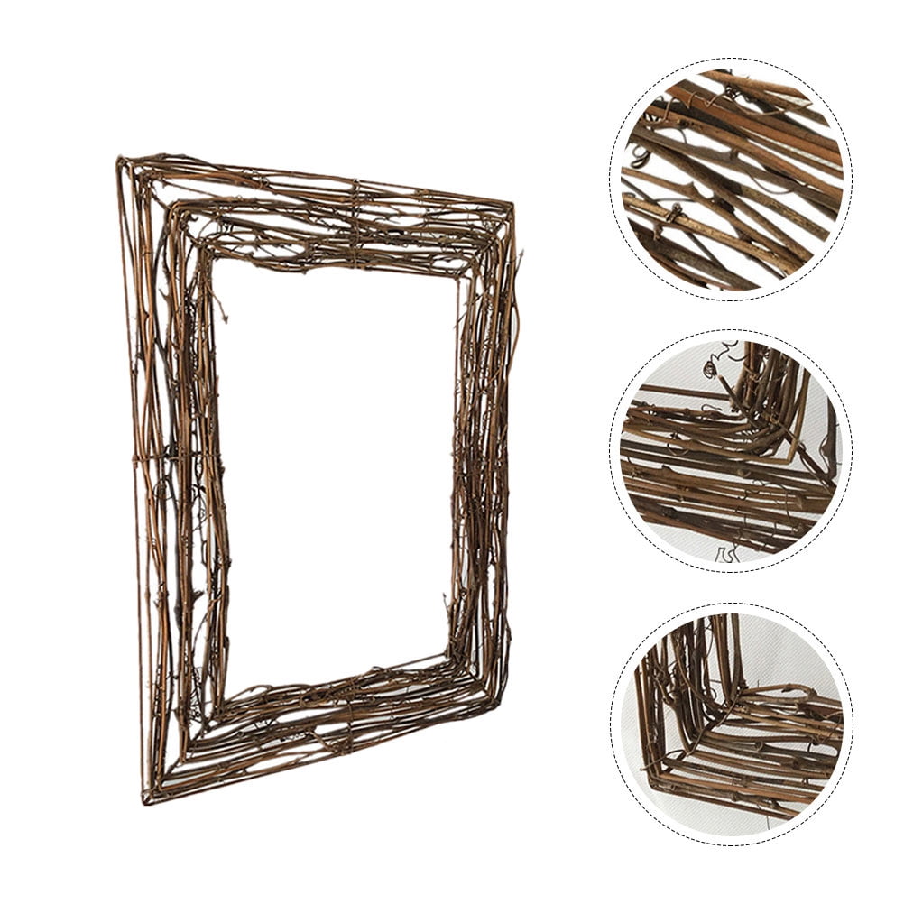 Wreath Rattan Grapevine Door Form Hoop Wreaths Photo Ornaments Twig ...