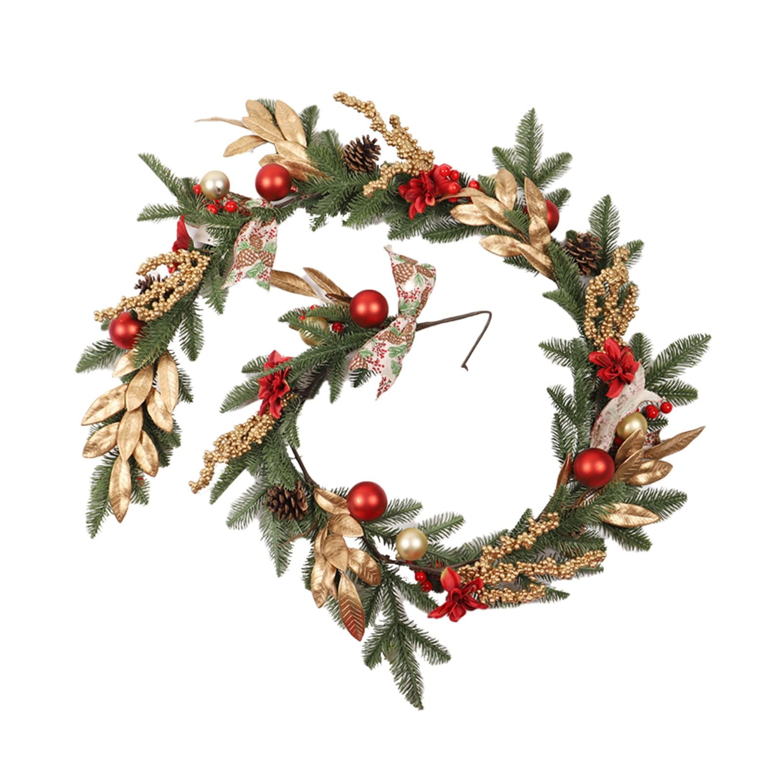 Wreath Sash Christmas Wreaths for Front Door Winter Wreath with ...