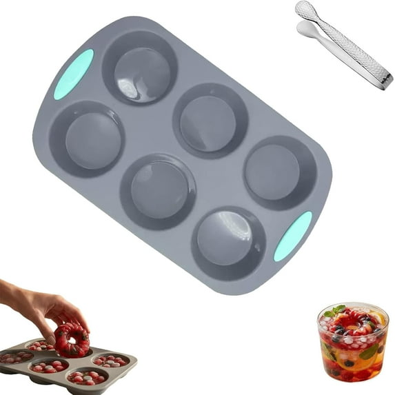 Wreath Silicone Ice Mold, Christmas Wreath Ice Cube Tray, 6 Hole DIY ...