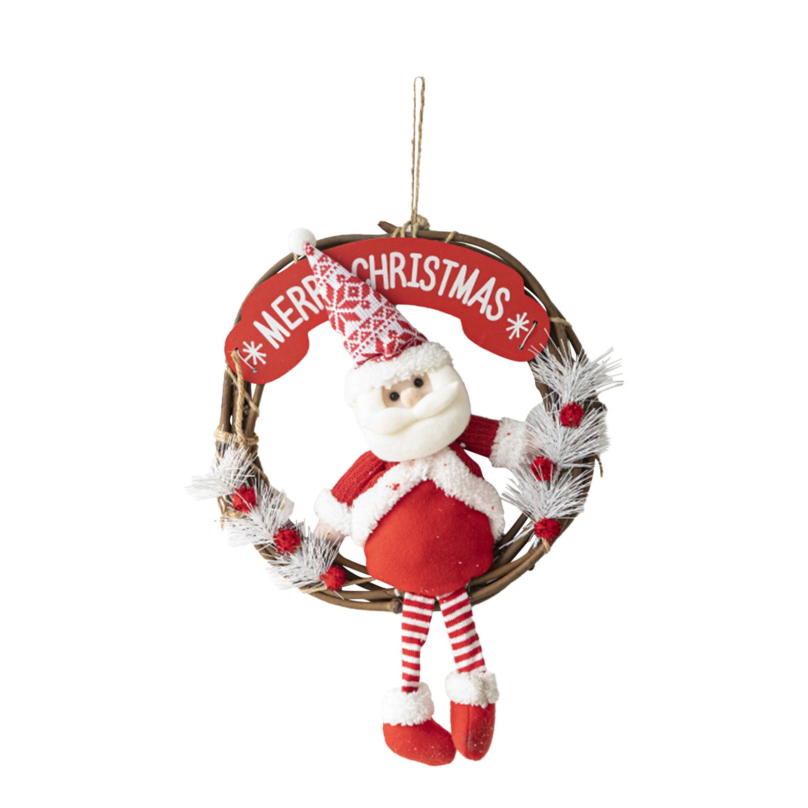 Wreath Standing Christmas Plush Figurine Decorations With Retractable ...