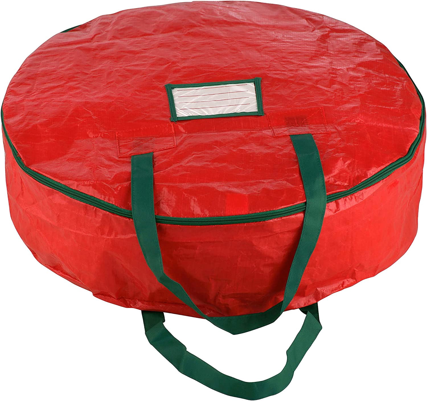 Wreath Storage Bag - 24-inch Organizer for Artificial Christmas Wreaths ...