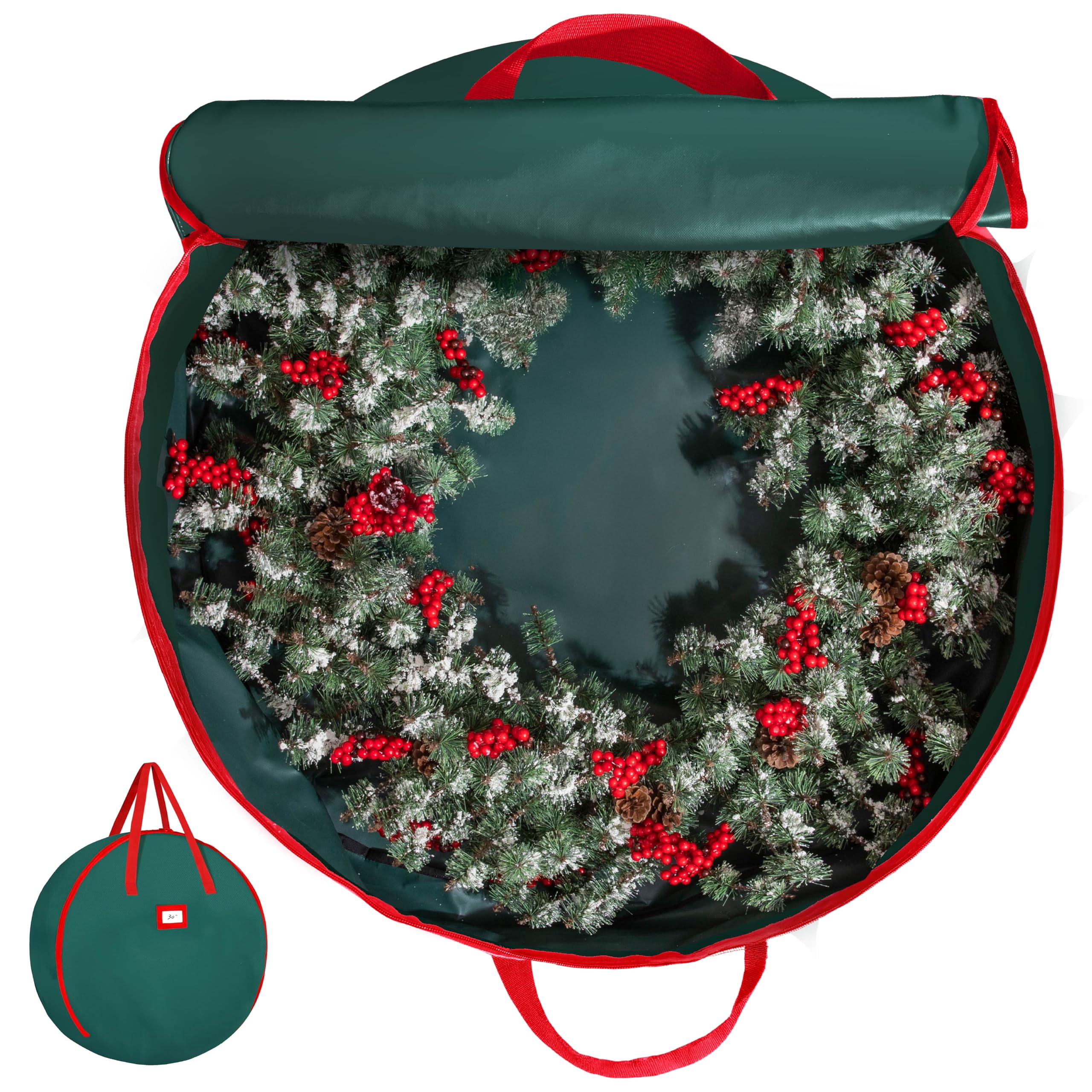 Wreath Storage Bag 30"- Garland Wreaths Container with Handles ...