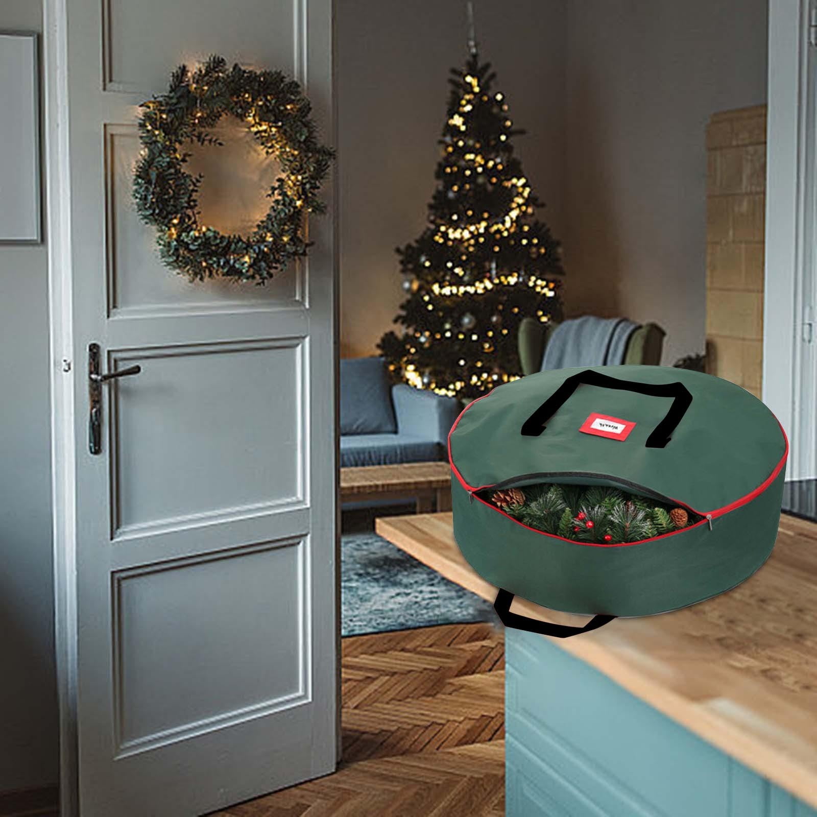 Wreath Storage Container 30 Inch Christmas Storage Heavy Duty Green ...