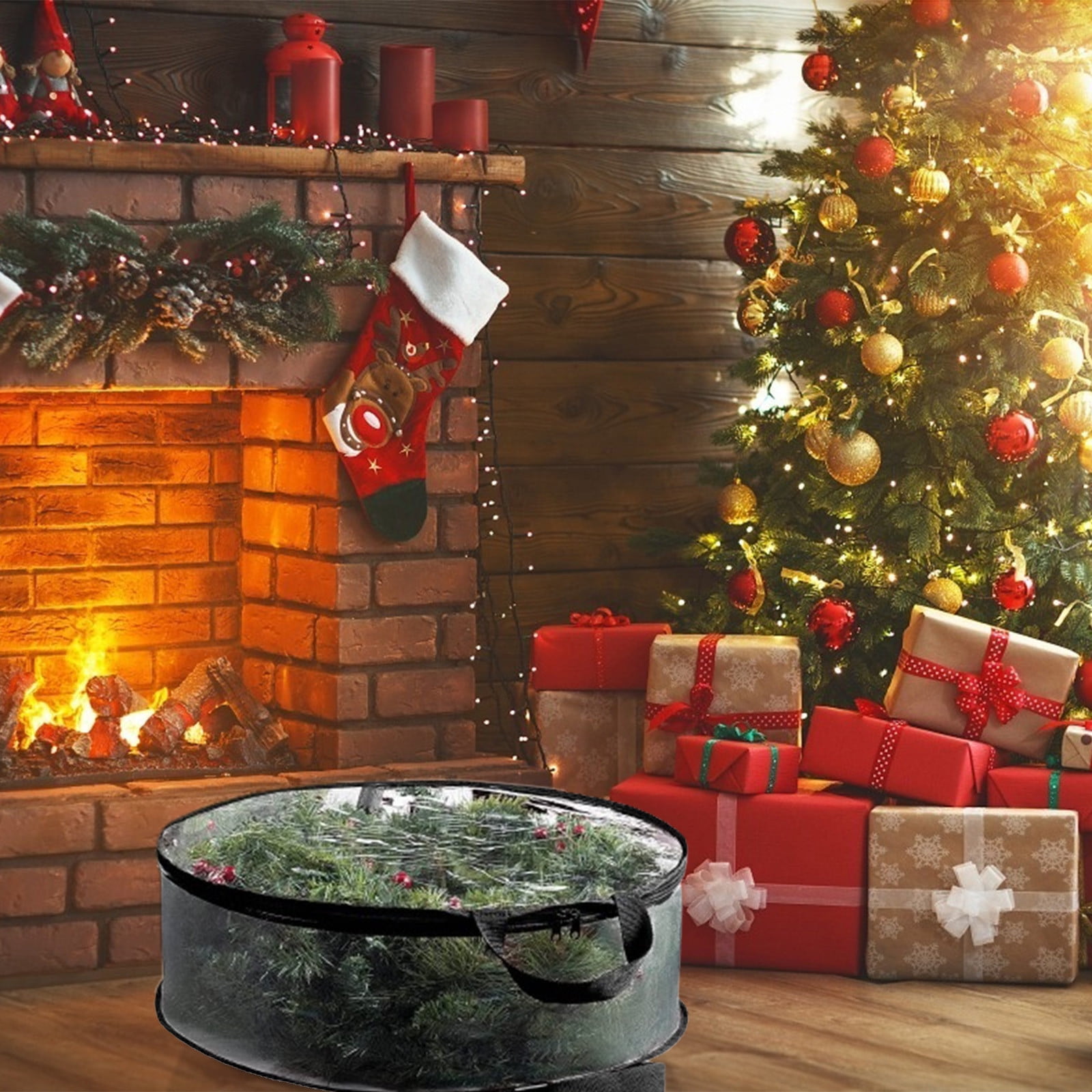 Wreath Storage Containers 30", Clear Christmas Wreath Storage Container ...