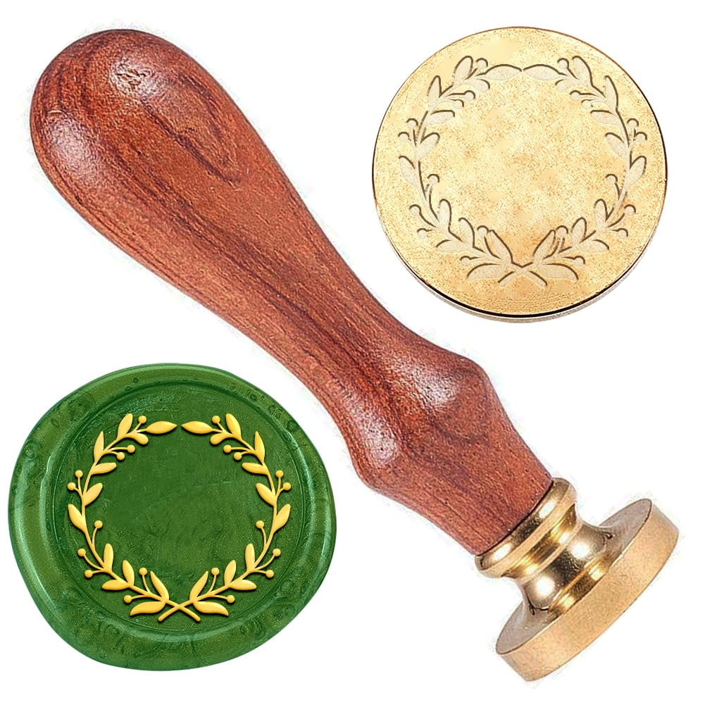 Wreath Wax Seal Stamp Embossed Stamp Sealing Vintage Elegant Removable ...