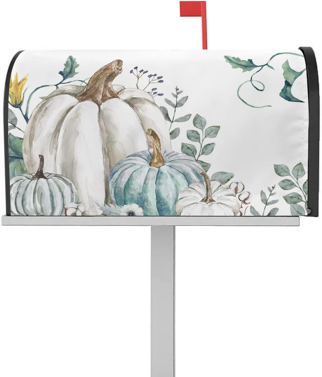 Wreath Welcome Mailbox Cover Magnetic Mailbox Wraps, Spring Summer ...