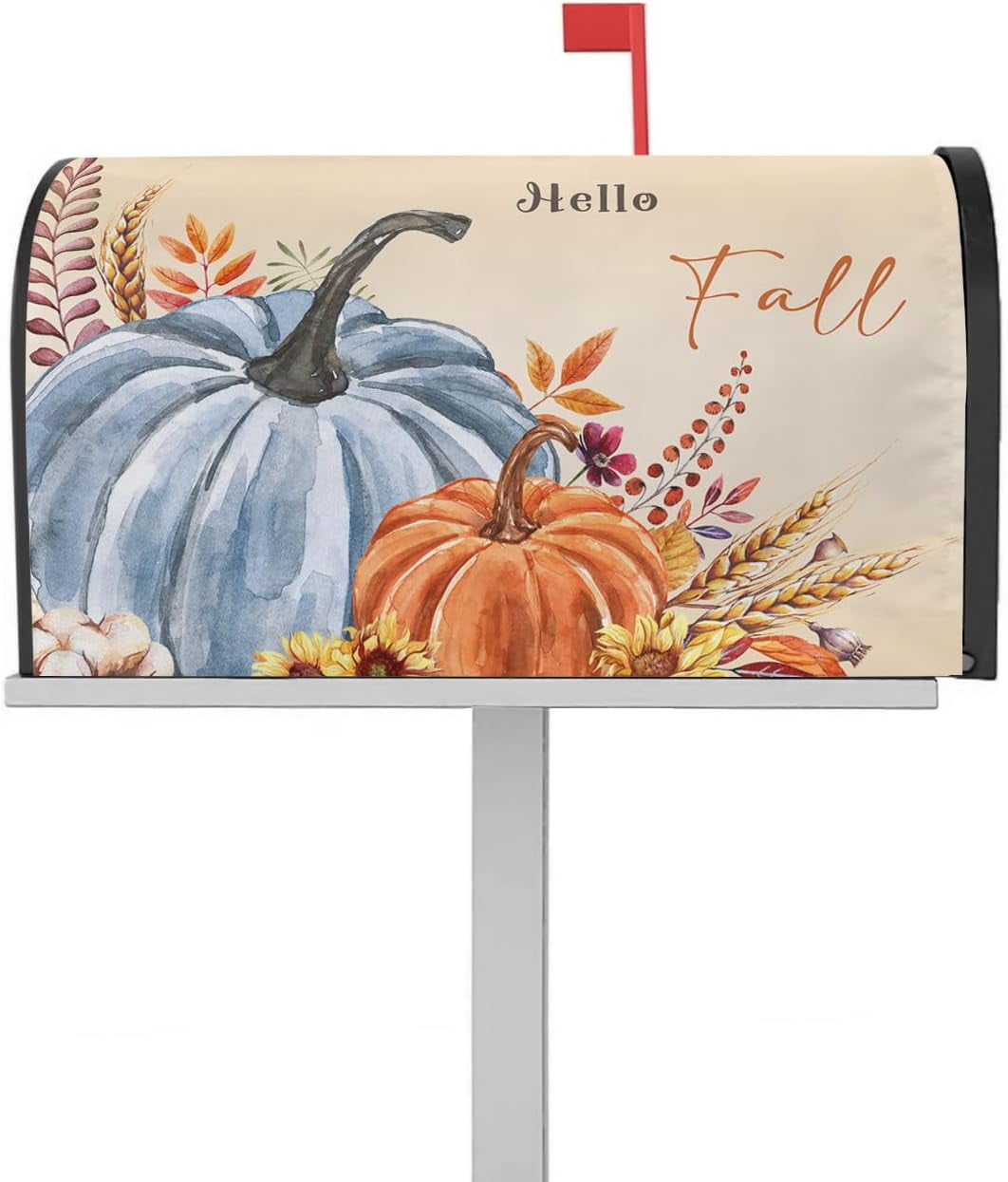 Wreath Welcome Mailbox Cover Magnetic Mailbox Wraps, Spring Summer ...