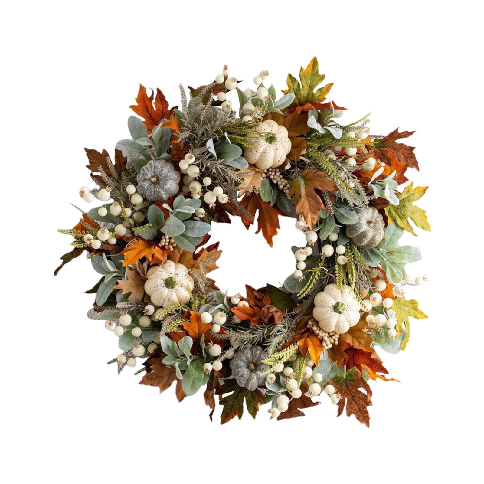 Wreaths for Front Door,Fall Pumpkin Wreath Fall Year Round Wreath for ...