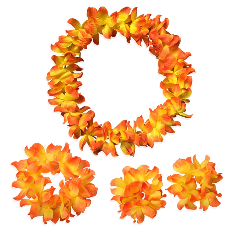 Wreaths for Front Door A Set Counts Tropical Hawaiian Luau Flower Lei ...