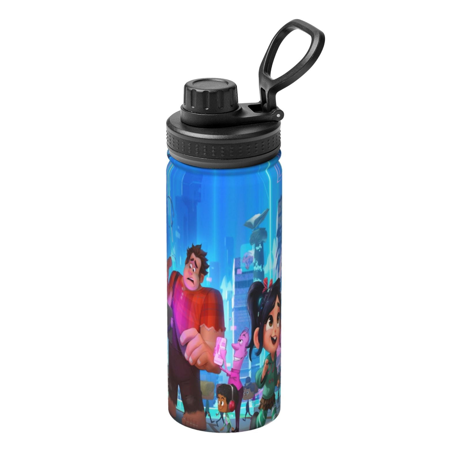 Wreck-It Ralph 18oz Insulated Water Bottle with Handle, Stainless Steel ...