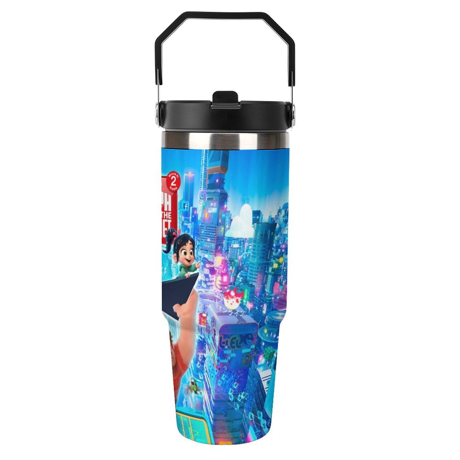 Wreck-It Ralph 30 OzTumbler with Handle And Straw, Stainless Steel ...