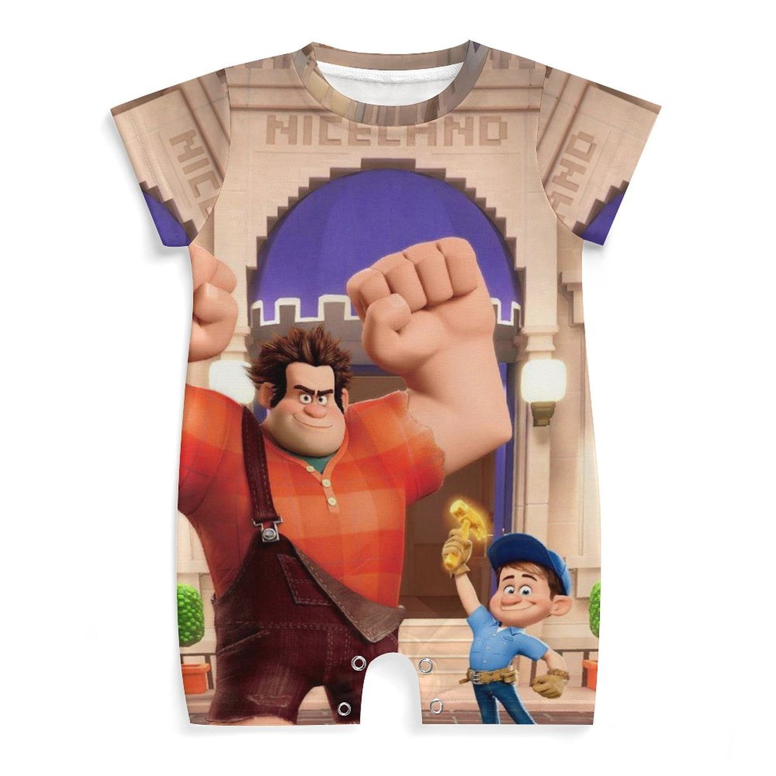 Wreck-It Ralph Baby Boy Girl Short Sleeve Romper Clothing Set Print Cartoon Baby Summer One ...