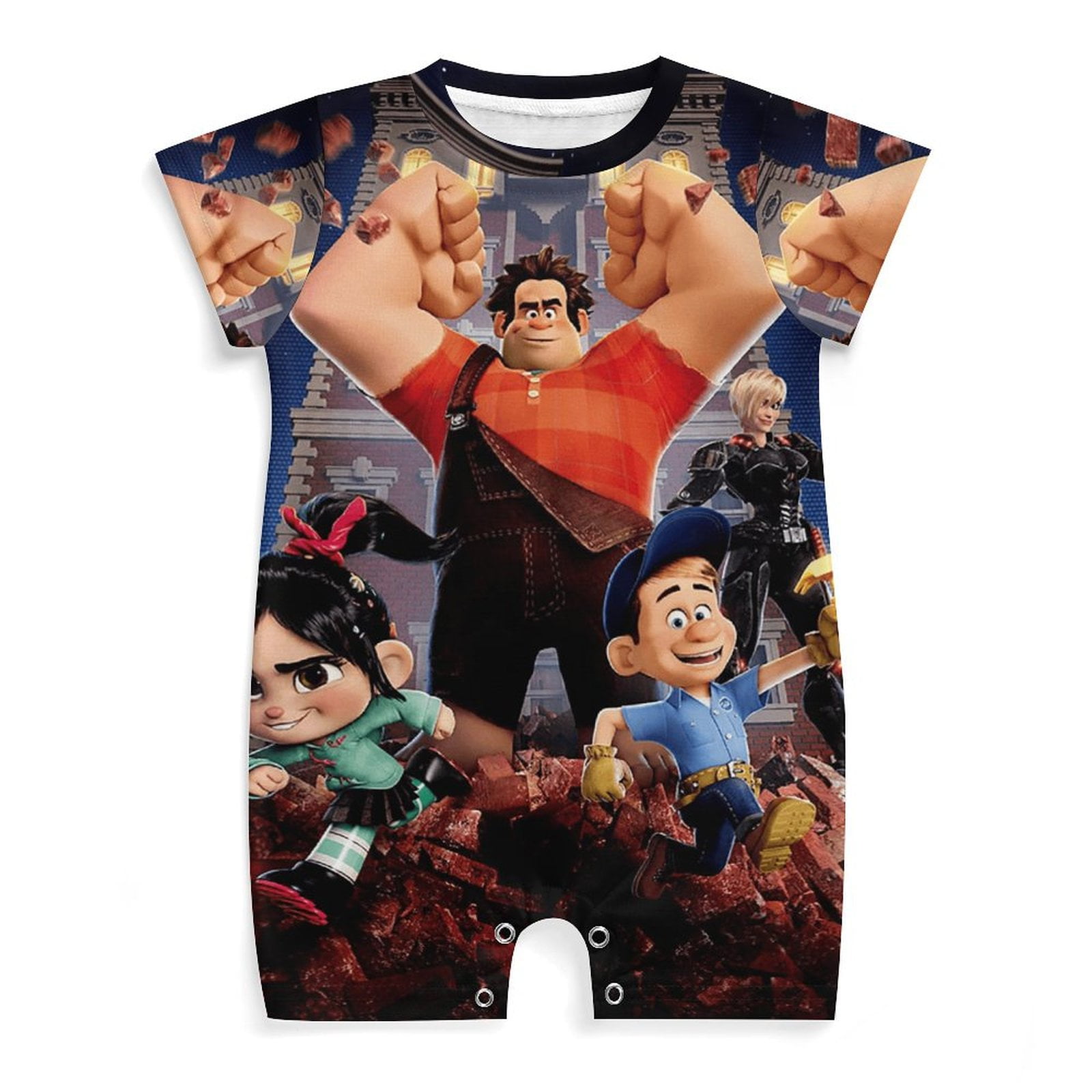 Wreck-It Ralph Baby Boy Girl Short Sleeve Romper Clothing Set Print Cartoon Baby Summer One ...