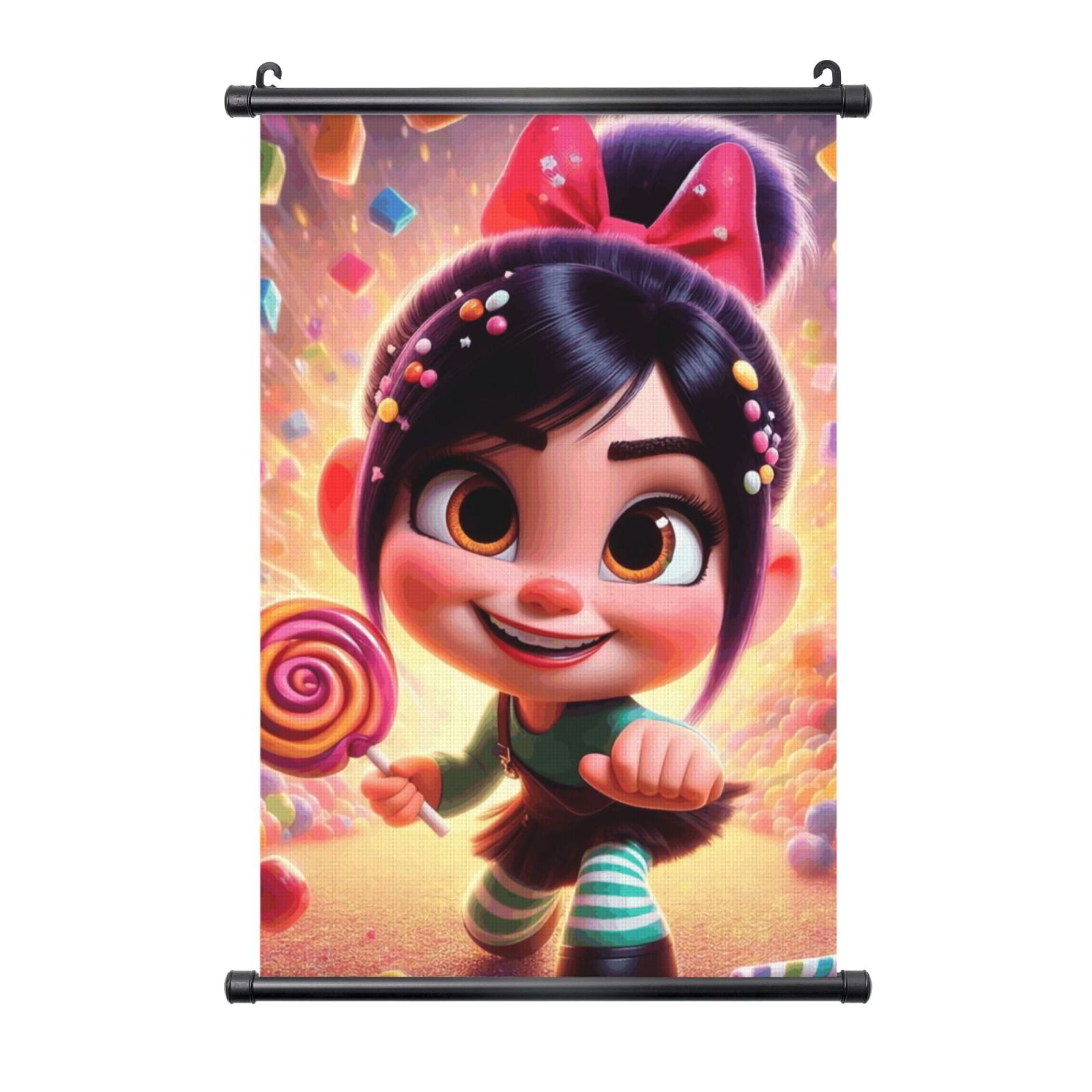 Wreck-It Ralph Hanging Poster Plastic Shaft Canvas Wall Hanging Banner ...