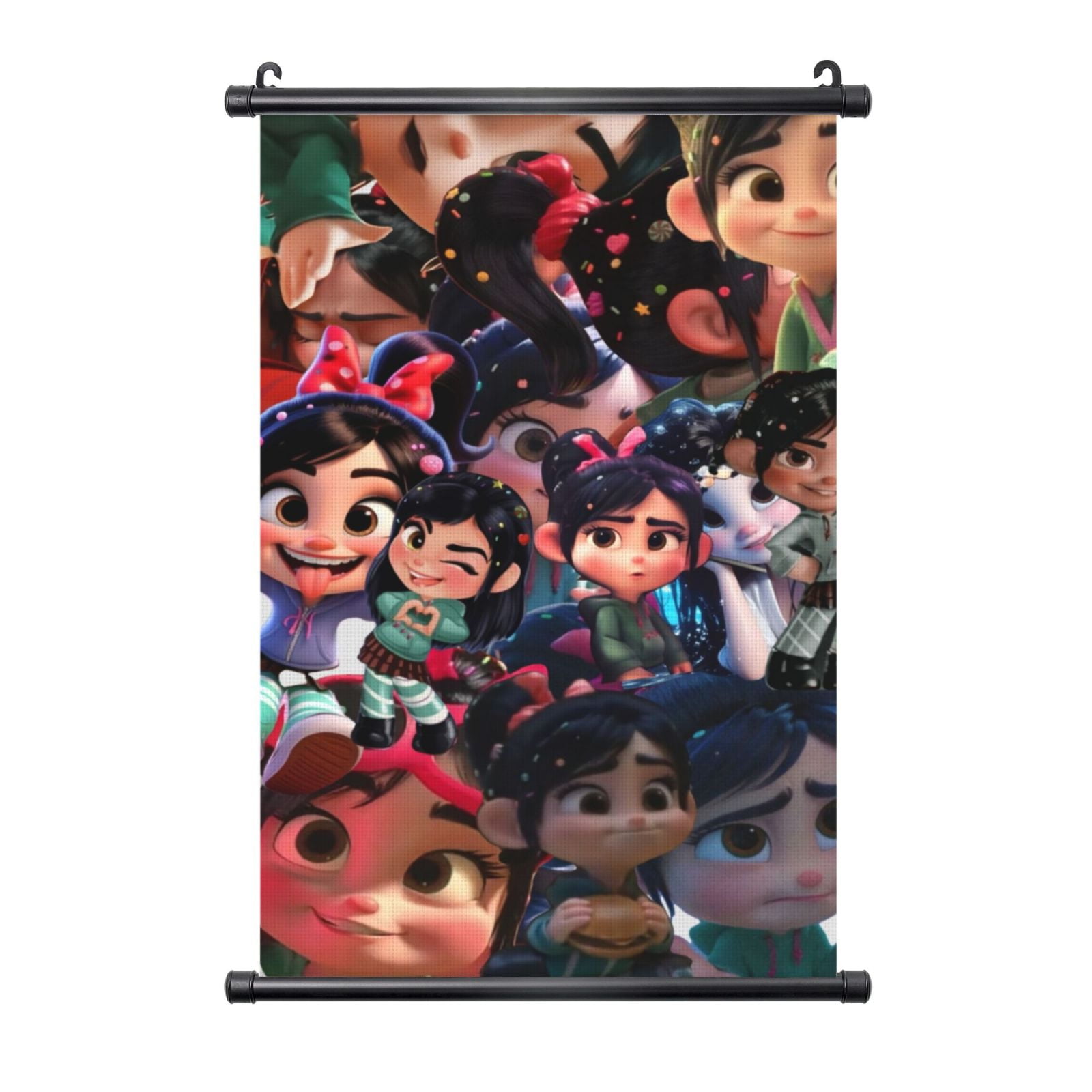 Wreck-It Ralph Hanging Poster Plastic Shaft Canvas Wall Hanging Banner ...