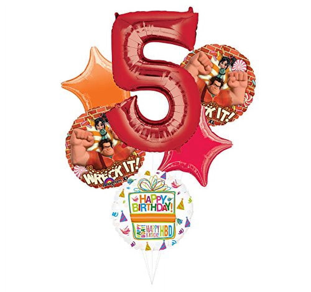 Wreck It Ralph Party Supplies 5th Birthday Balloon Bouquet Decorations ...