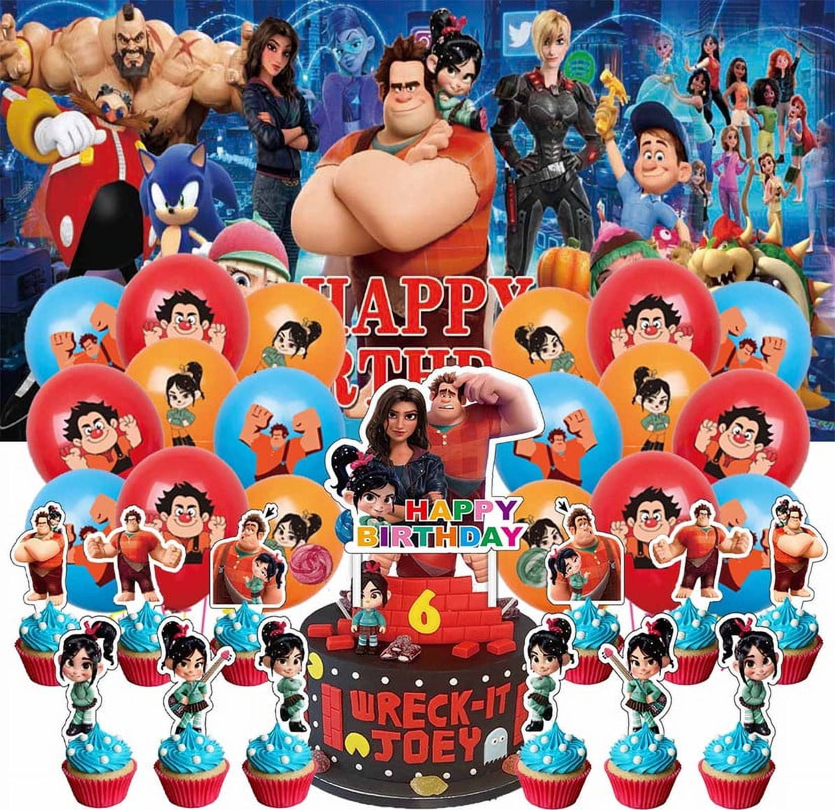 Wreck It Ralph Party Supplies Decor Kit Latex Balloons Birthday Cake ...