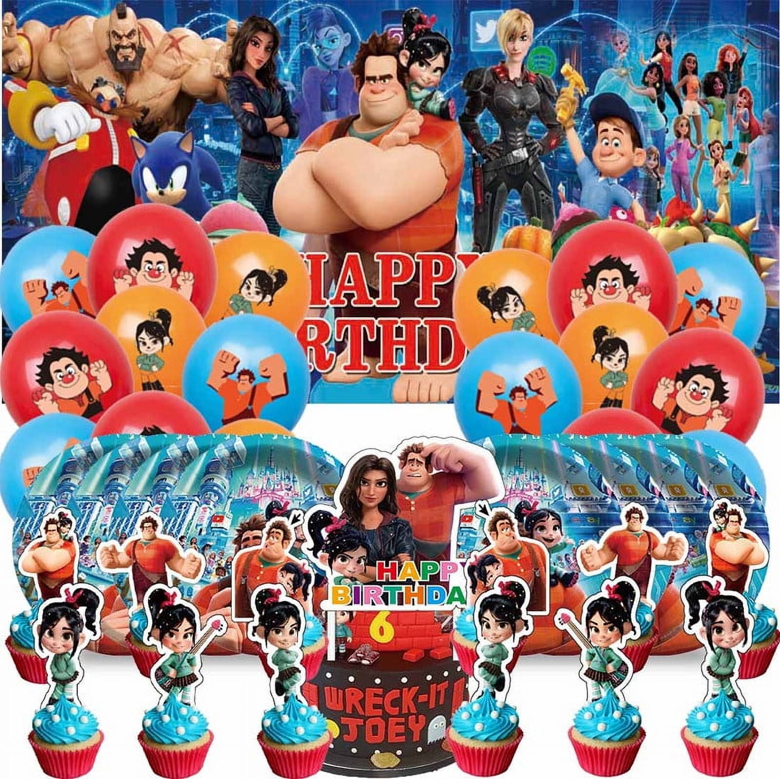 Wreck-It Ralph Party Supplies Plates Decorations Birthday Cake Topper ...