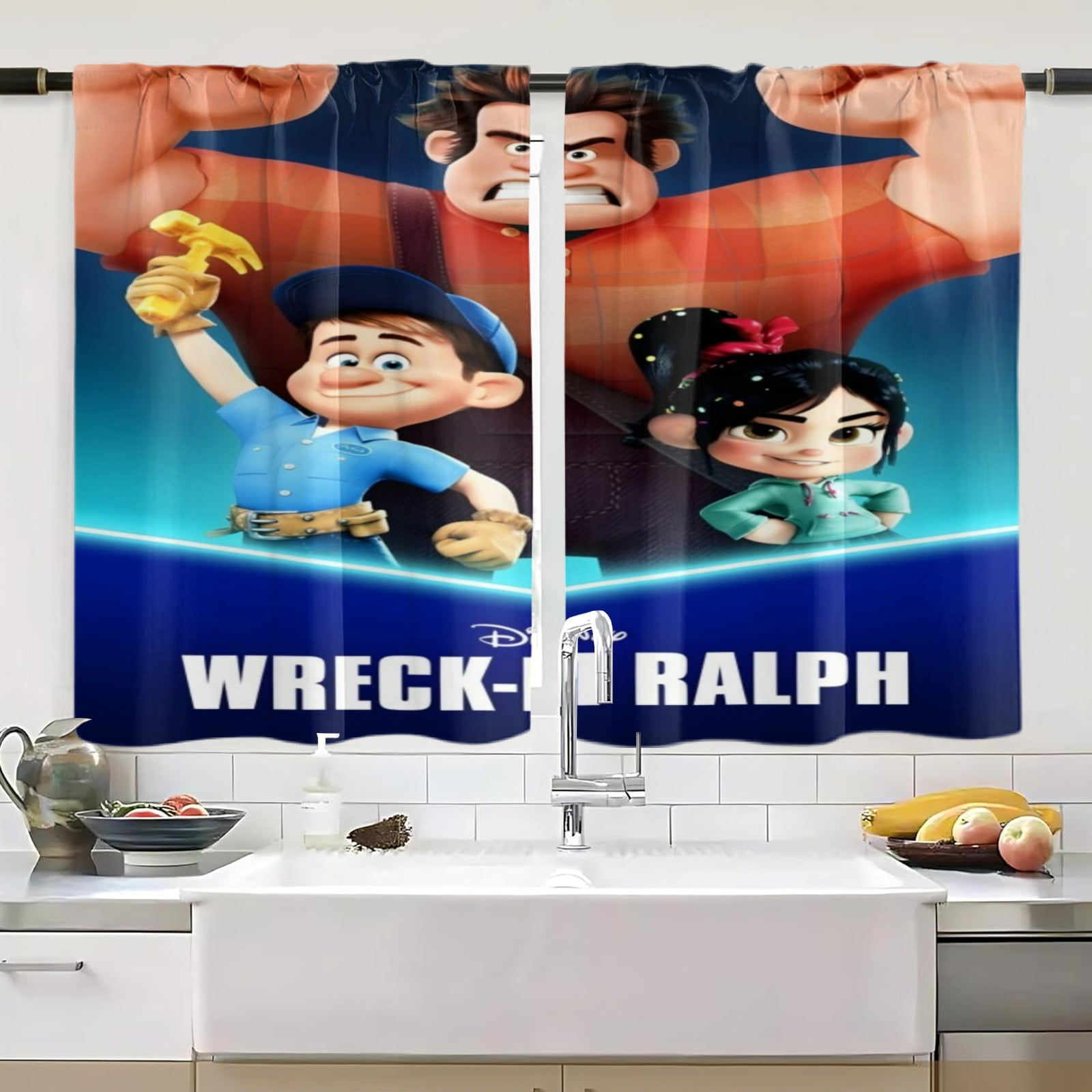 Wreck-It Ralph Window Curtain - 2 Panels(28"x40") - Walmart.com