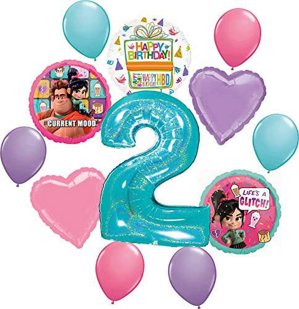Wreck It Ralph and Vanellope Party Supplies 2nd Birthday Balloon ...