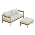 Wren 2-Piece Sofa and Ottoman Set in Natural Sail - Walmart.com