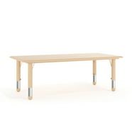 BizChair 24''W x 48''L Rectangular Green Plastic Height Adjustable ...