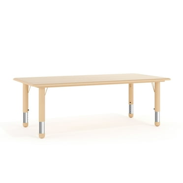 BizChair 24''W x 48''L Rectangular Green Plastic Height Adjustable ...