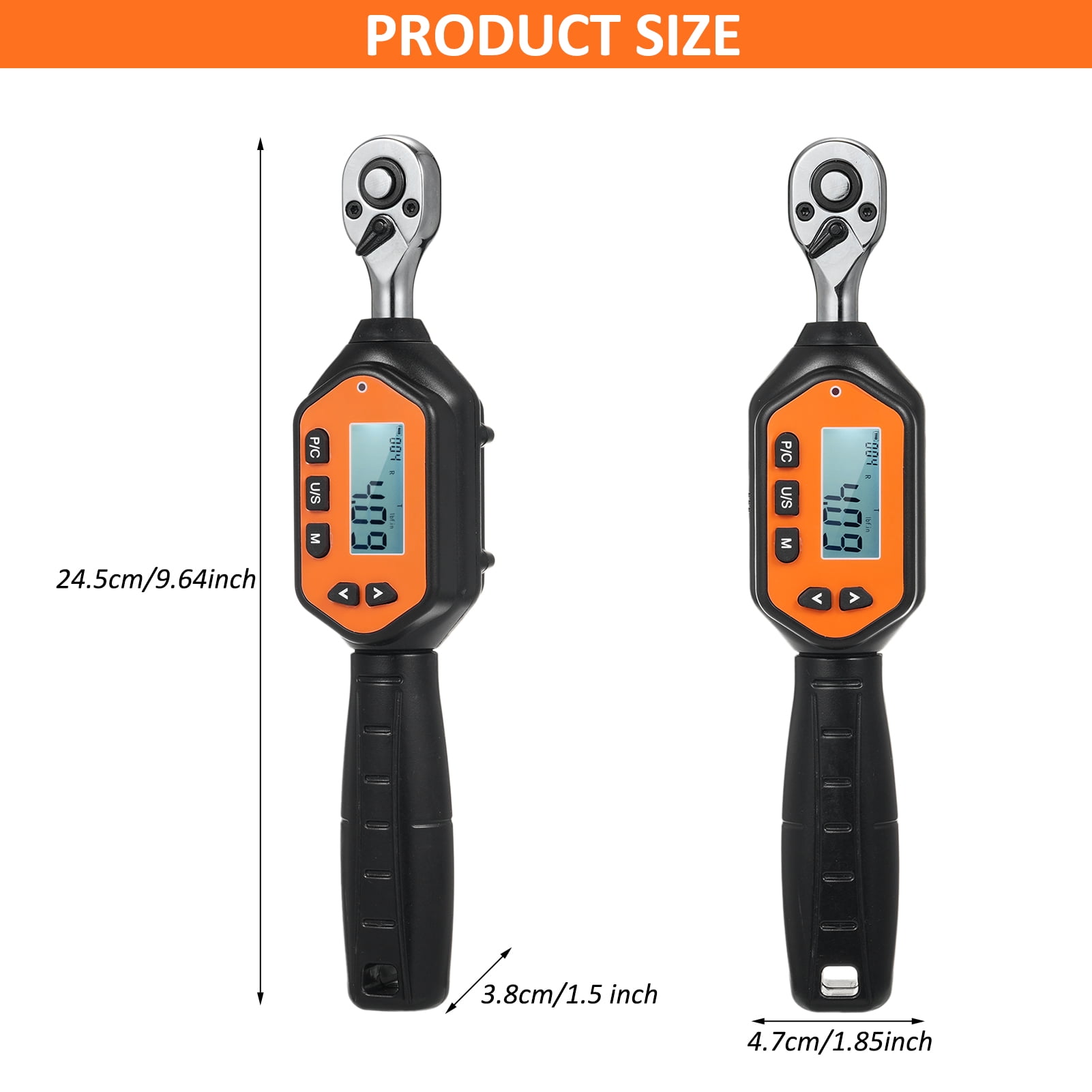 Wrench EWM-R-60 3/8'' Drive Mini Digital Wrench Handheld Portable ...