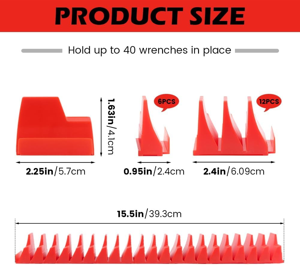 Wrench Organizer for 40 Wrenches, Improving Efficiency Magnetic Wrench ...