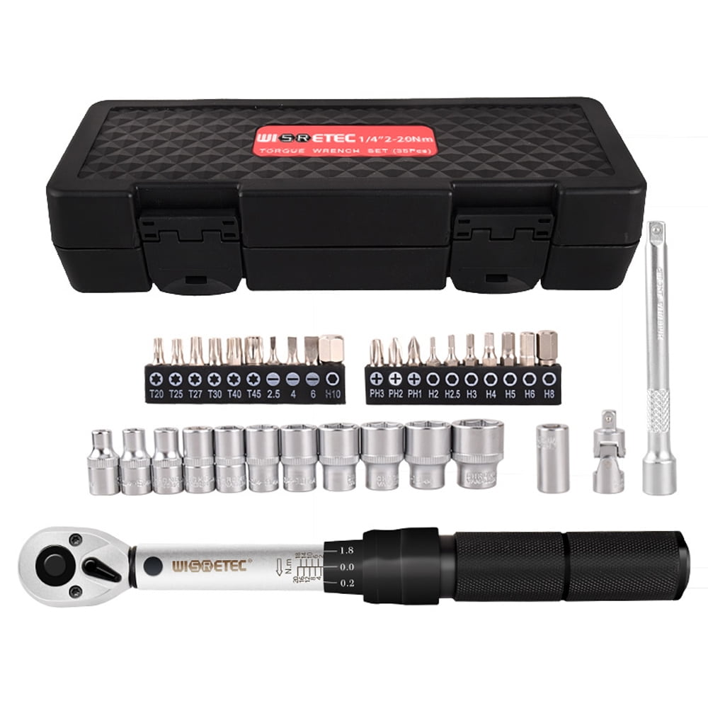 Wrench socket,35 In 1 Utility Tool Kit 2-20nm 1/4 Preset 1/4 Preset ...