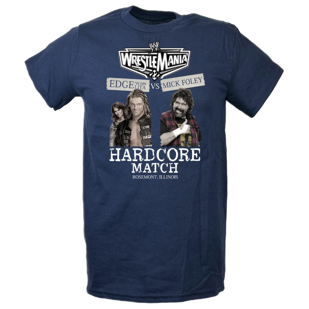 WrestleMania 22 Edge vs Mick Foley Hardcore Match Mens T-shirt S ...