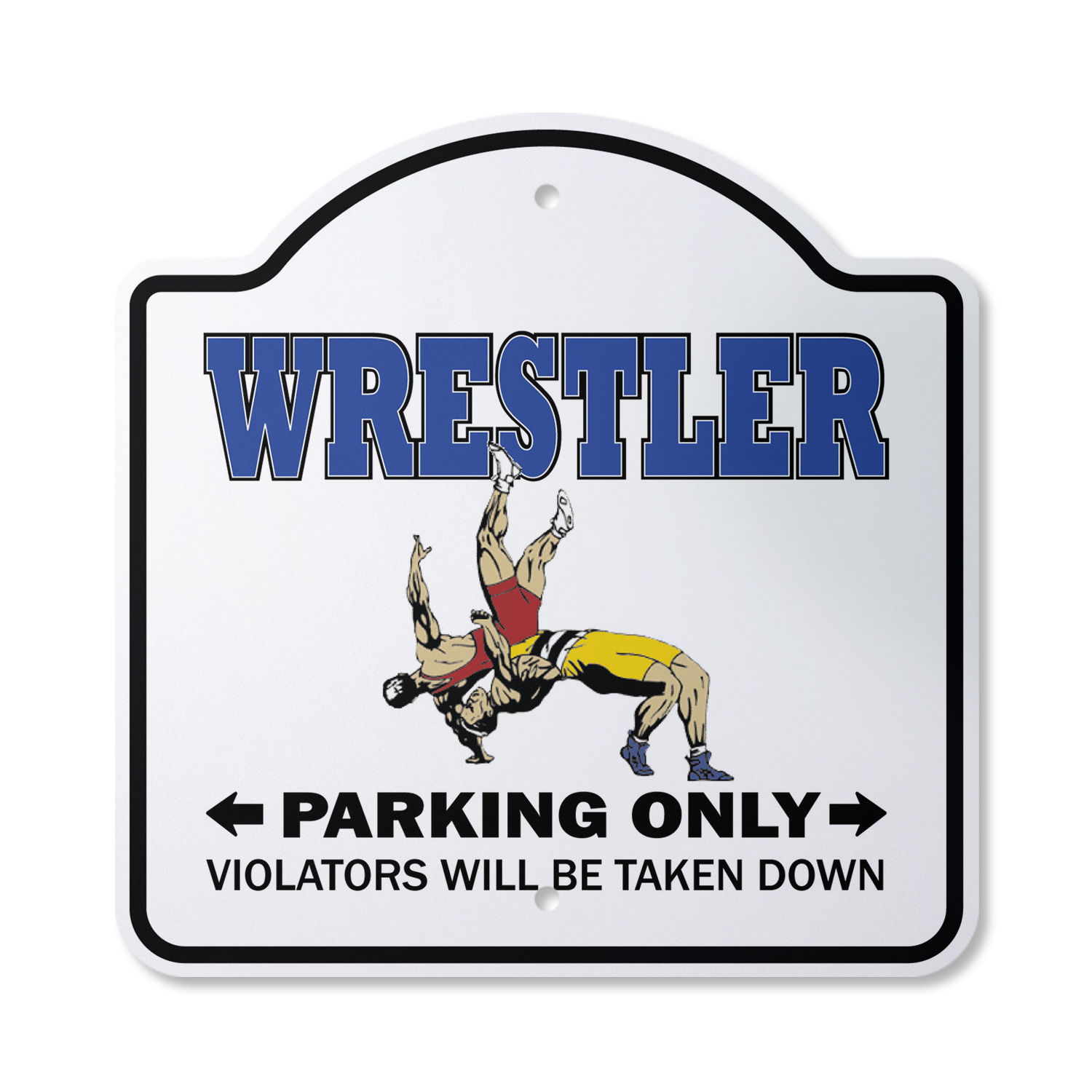 Wrestler 12" X 12" Sign | Indoor/Outdoor Plastic | SignMission Designer ...
