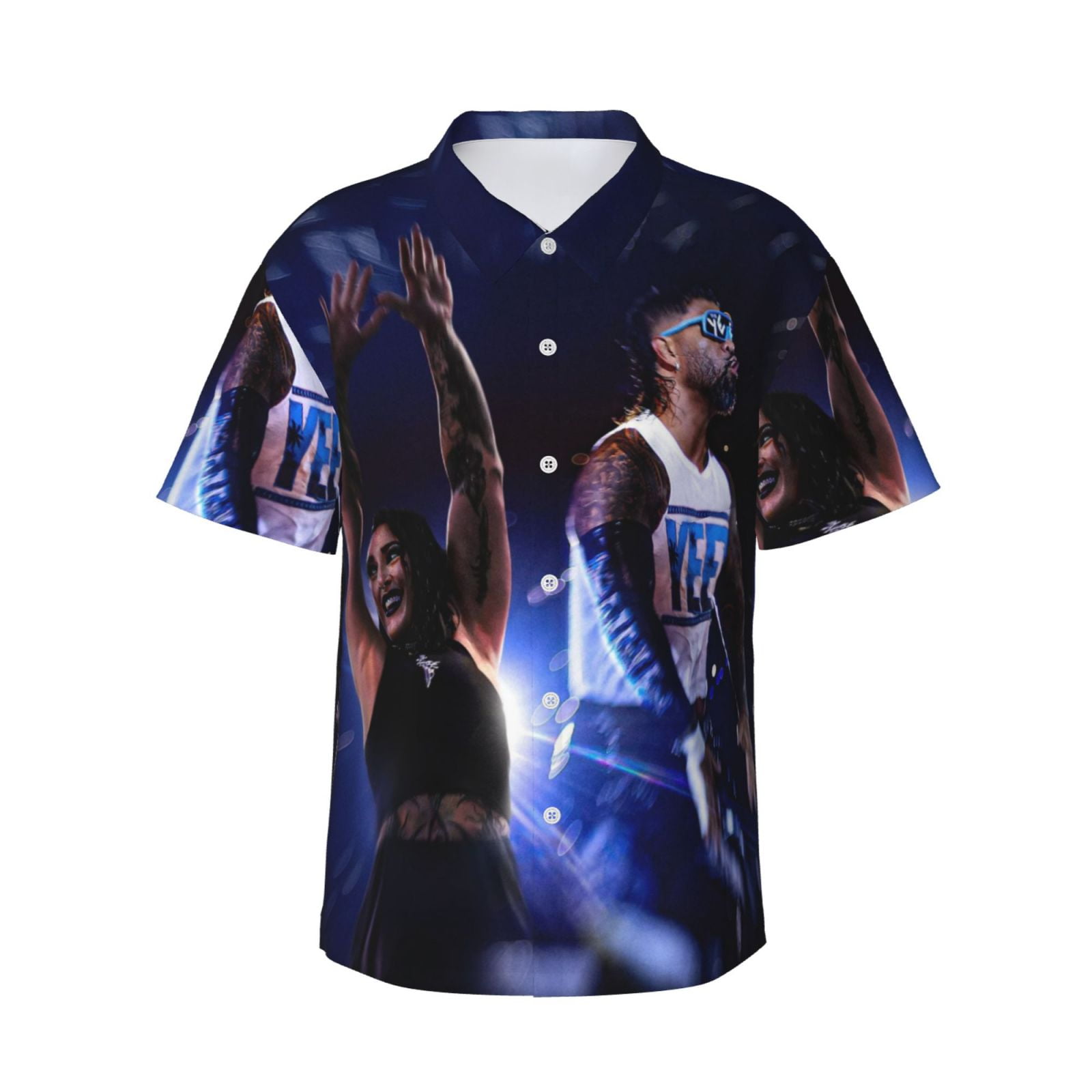 Wrestler Jey US0 Hawaiian Shirt for Men Cartoon Printed Beach Shirts ...