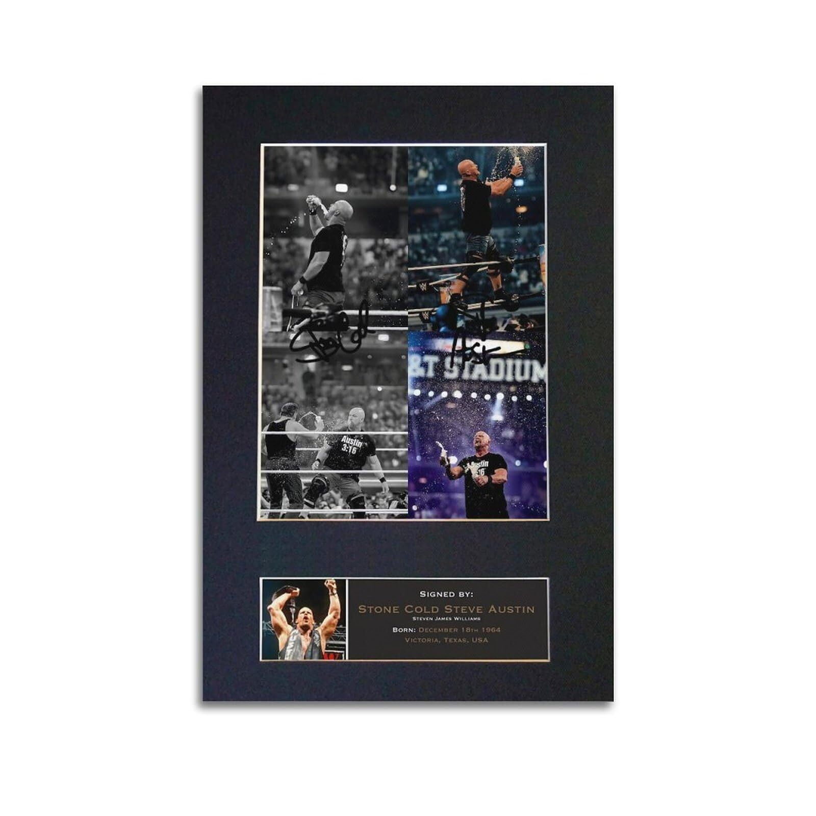 Wrestler Signed 5 Autograph Mounted Poster Decorative Painting Canvas ...