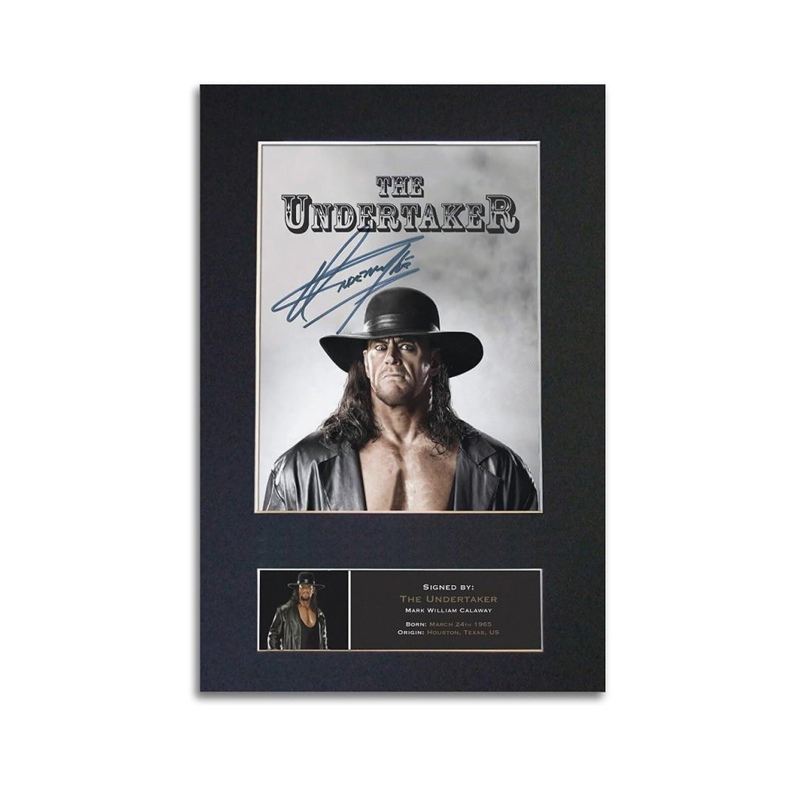 Wrestler Signed Autograph Mounted Poster Decorative Painting Canvas ...