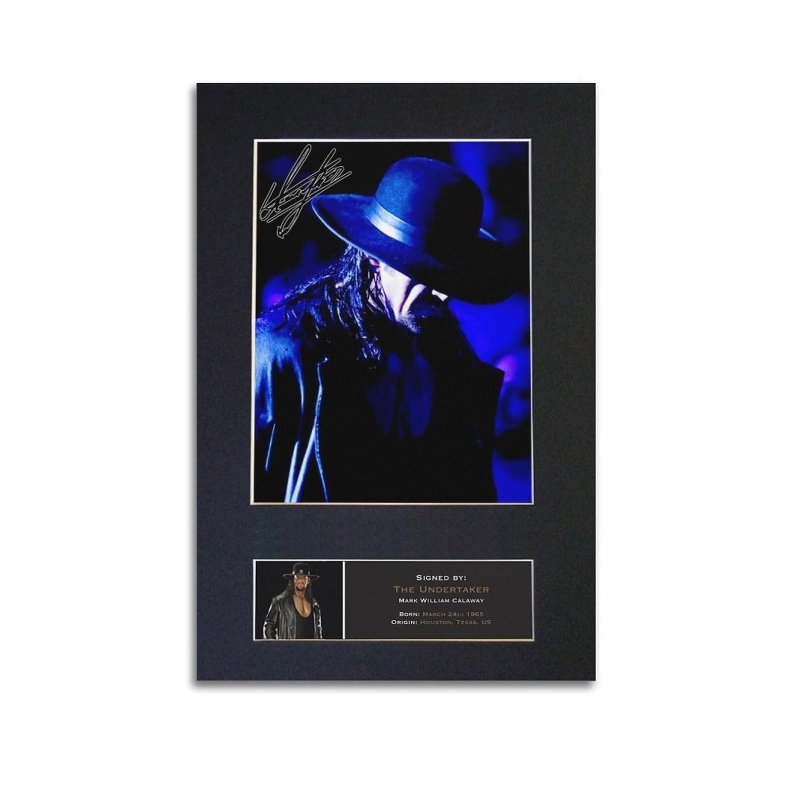 Wrestler Signed Autograph Mounted Poster Decorative Painting Canvas ...