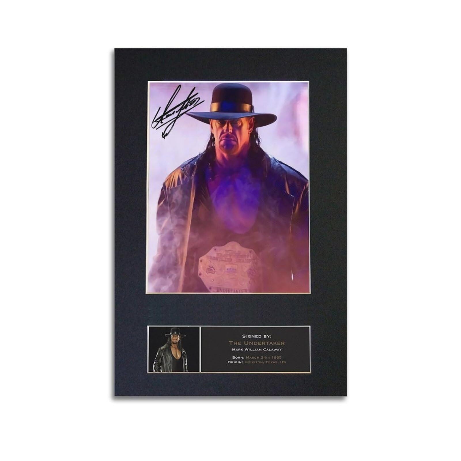 Wrestler Signed Autograph Mounted Poster Decorative Painting Canvas ...