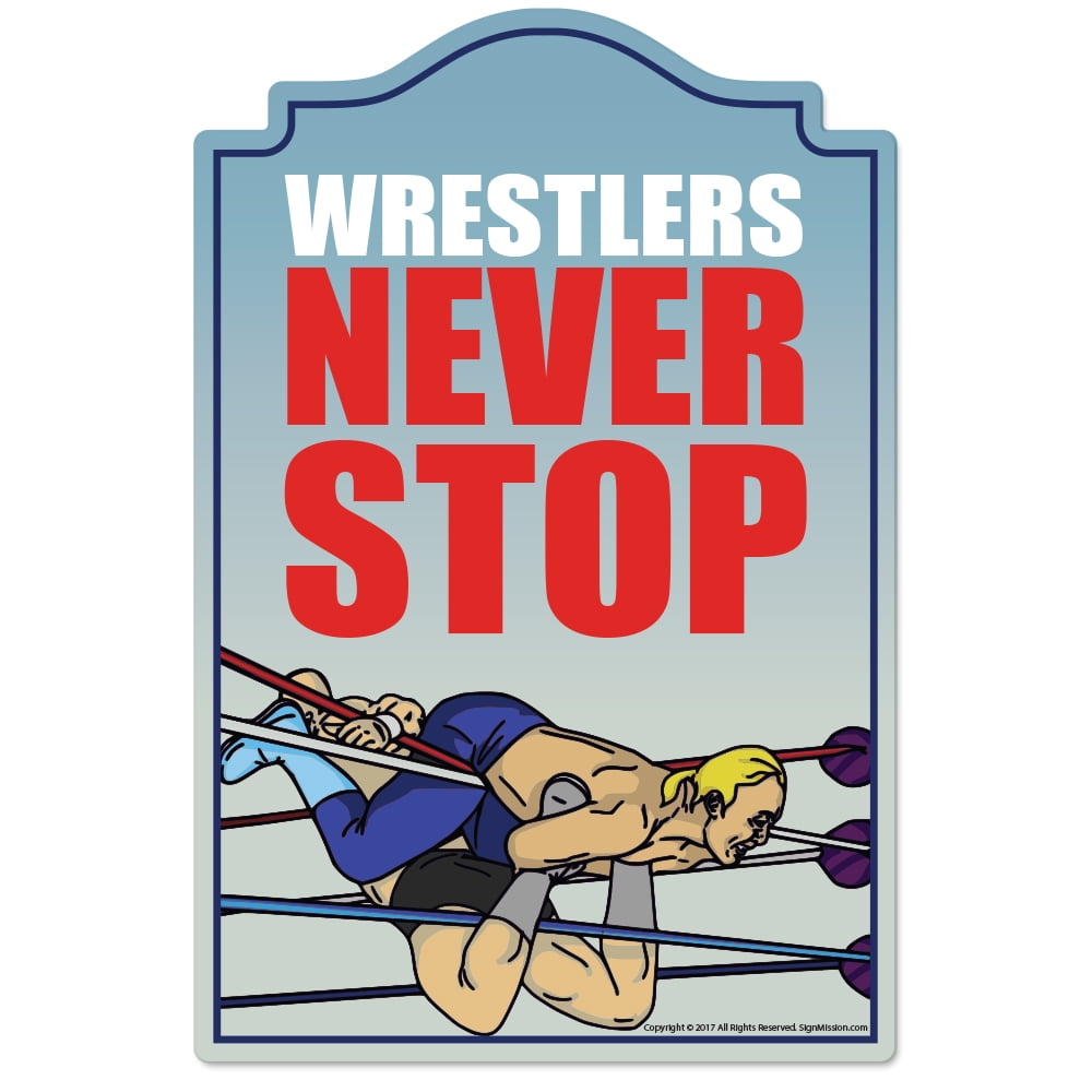 Wrestlers Never Stop [3 Pack] of Vinyl Decal Stickers | Indoor/Outdoor ...