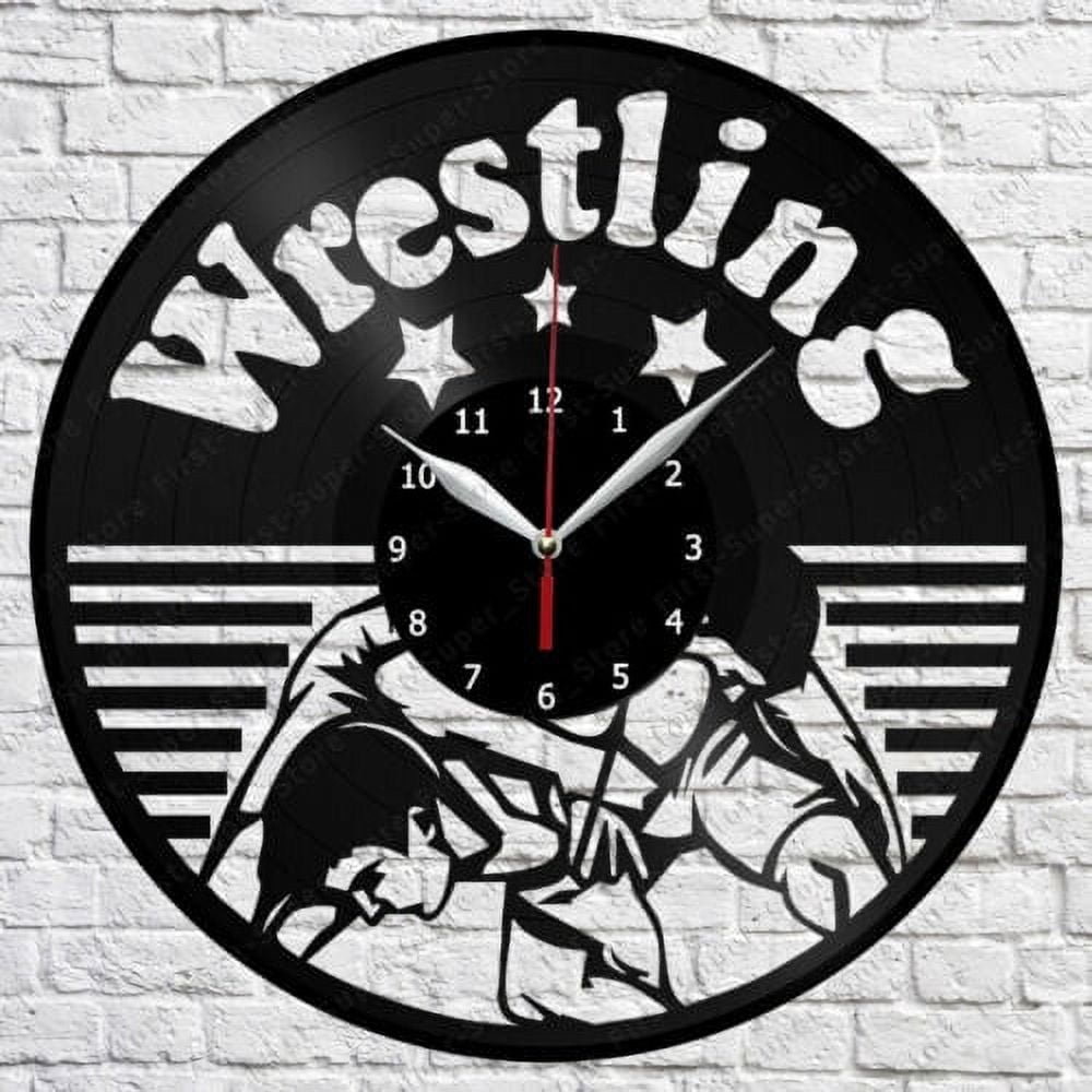Wrestling 3D Vinyl Wall Clock,Vinyl Record Clock Wall Art Unique ...