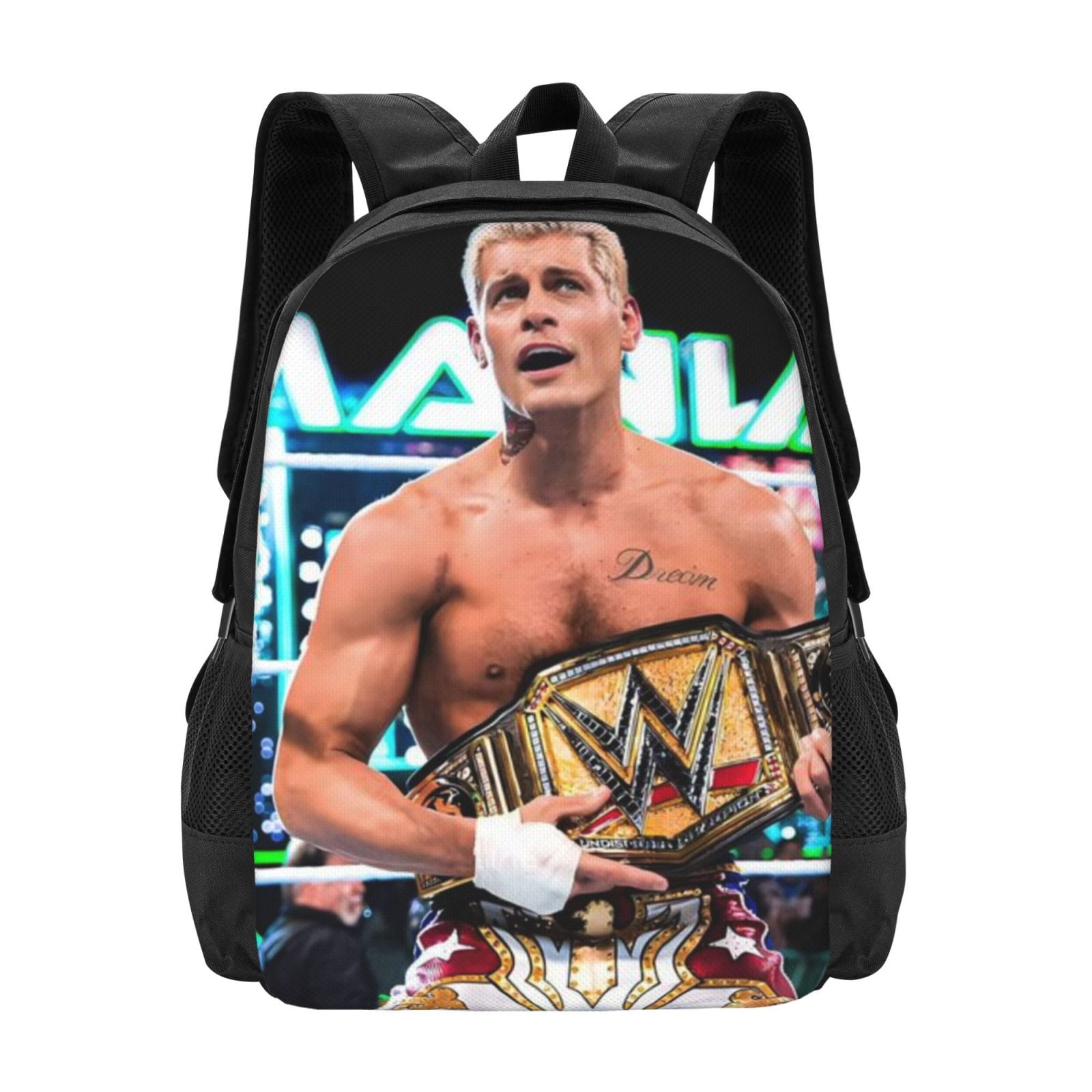 Wrestling Backpack 3D Printed Cody Wrestler Rhodes Pattern Backpacks ...