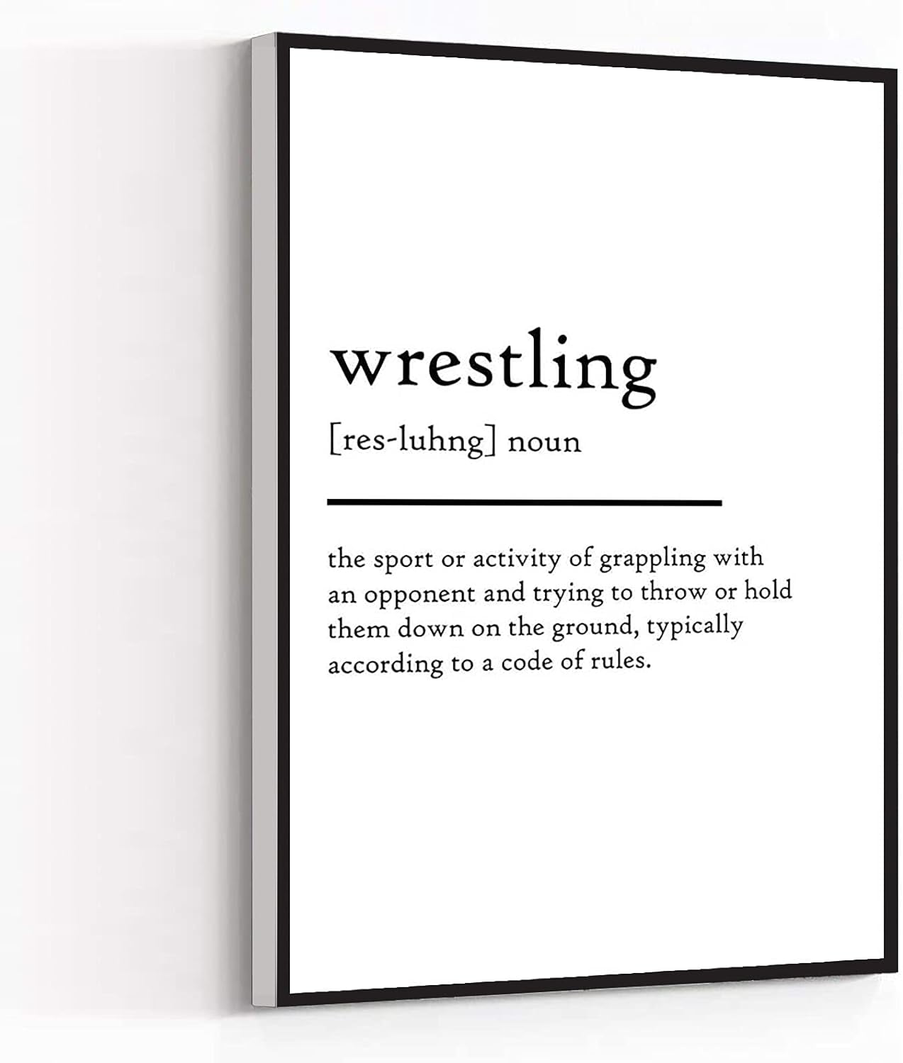 Wrestling Definition Print,Wrestling Definition Poster Painting Artwork ...